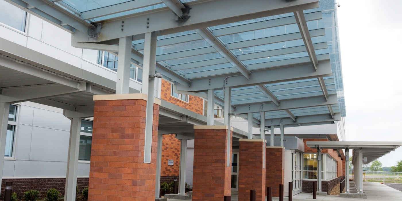 Our Work | WVU Healthcare Outpatient Center Drop-off & Pedestrian Canopies